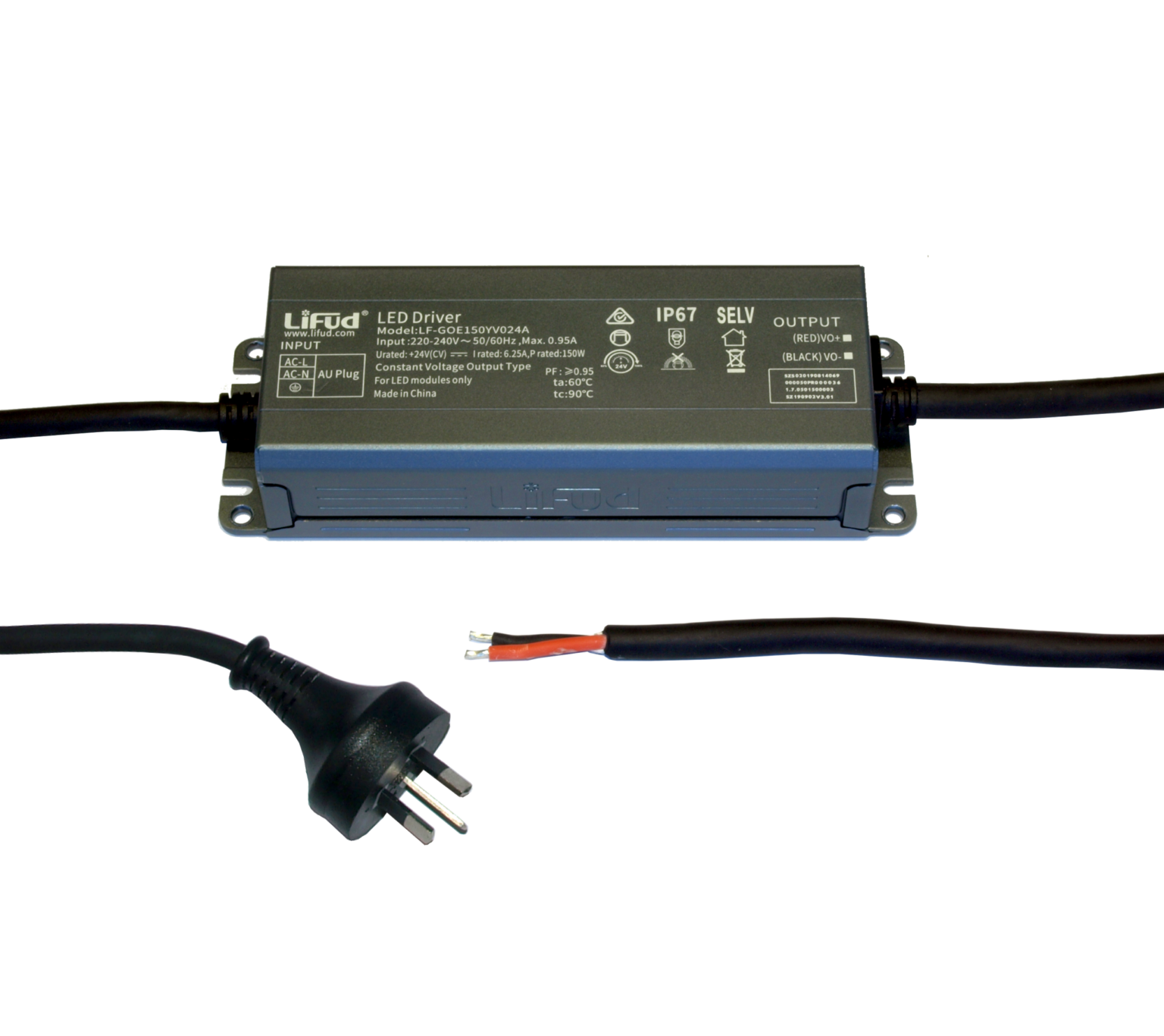 Lifud 150W 12V DC LED Driver IP67