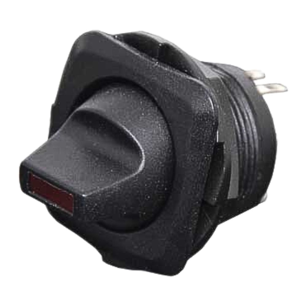 Paddle Rocker Switch SPST Round with Red LED
